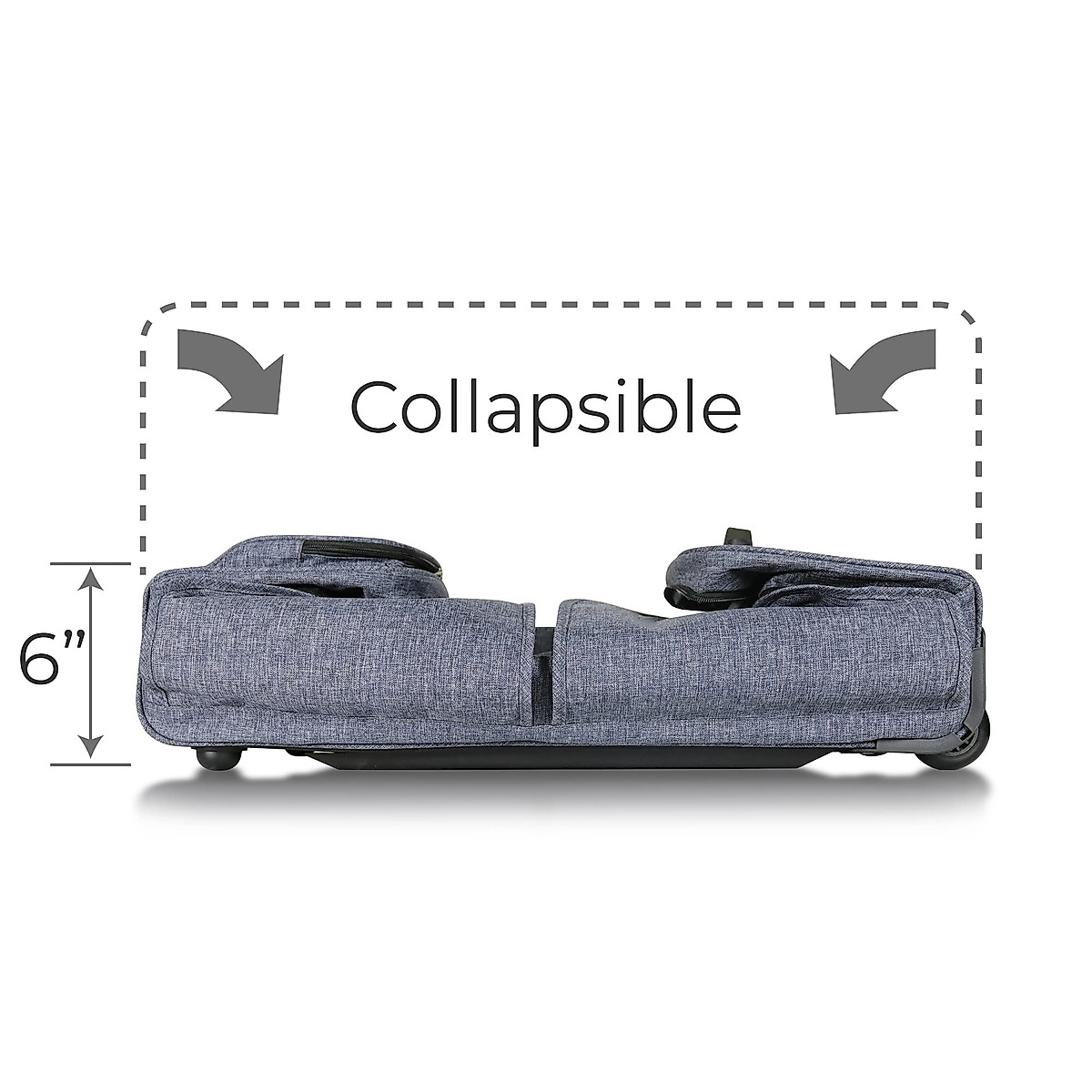 Mavii Dance Bag with Garment Rack, 28 inch Rolling Duffel With, Ideal for Competitions & Travel, Easy-assembly Lightweight Aluminum Clothes Rack, Wheeled Upright Luggage, Heathered Gray