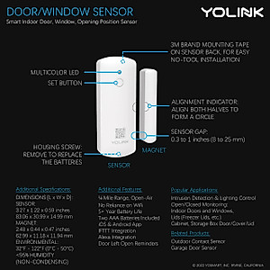 YoLink Smart Home Starter Kit: Security & Leak Detection Kit (Hub, Door Sensor, Water Leak Sensor, Plug Mini Compatible with Alexa, LoRa-Powered 1/4 Mile Range