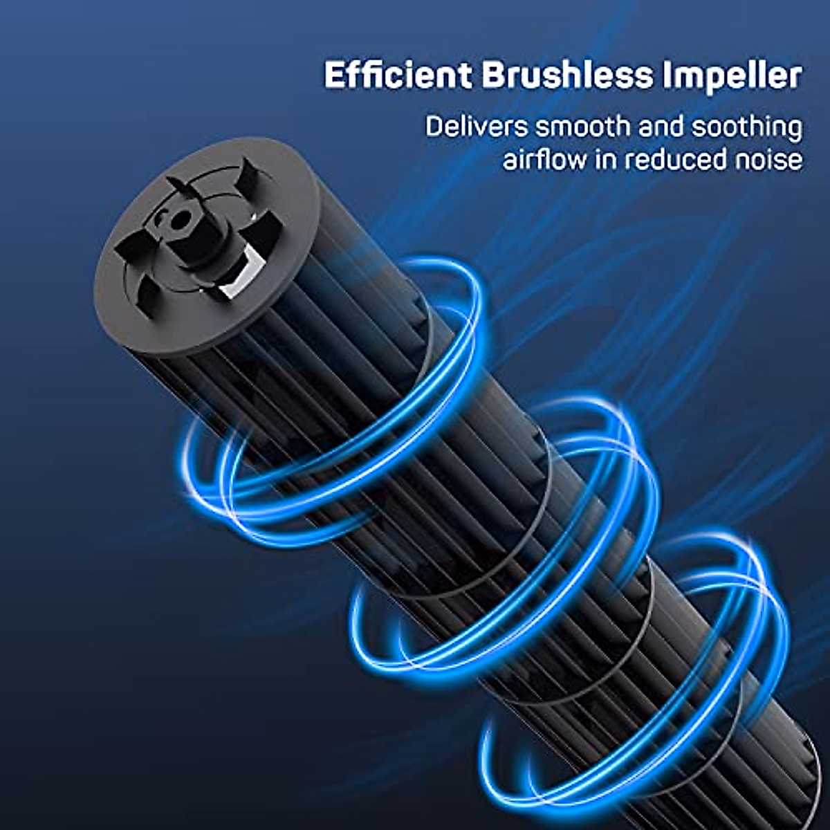 Dr. Prepare Tower Fan, Quiet Cooling Fan, Desk Table Fan with 3 Speeds and Timers, 70° Oscillating Fan, Space-Saving, Portable Small Bladeless Fan for Bedroom Office Home Desktop, 16-Inch