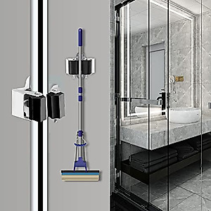 laofeei 20 Pack Broom Holder,Broom Holder Wall Mount,Mop holder Stainless Steel,Broom Organizer Wall Mount for Home Kitchen Garden Laundry Garage