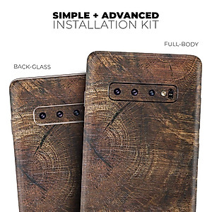 DesignSkinz Raw Wood Planks V7 Protective Vinyl Decal Wrap Skin Cover Compatible with The Samsung Galaxy S20 (Screen Trim & Back Glass Skin)