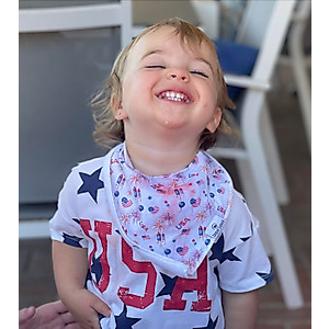 DiaperSquad's 10-Pack Baby Bibs for Drooling and Teething, Bibs for Boys, Baby Girl - Solid Cotton Baby Drool Bibs (Holiday)