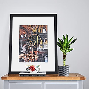 Fun Memories 16x20 Picture Frame Black Wood Poster Frame with Polished Plexiglass, Display Pictures 11x14 with Mat or 16x20 without Mat, Horizontal and Vertical Formats for Wall and Tabletop, 1 Pack