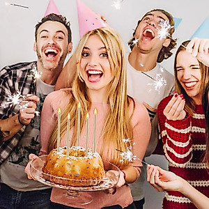 IBLESSU 48 Pcs Birthday Candles - Long Birthday Candles, Cake Candles, Tall Birthday Candles, Party Candles, Cake Candles for Birthday Wedding Decorations Champagne Gold Birthday Candle