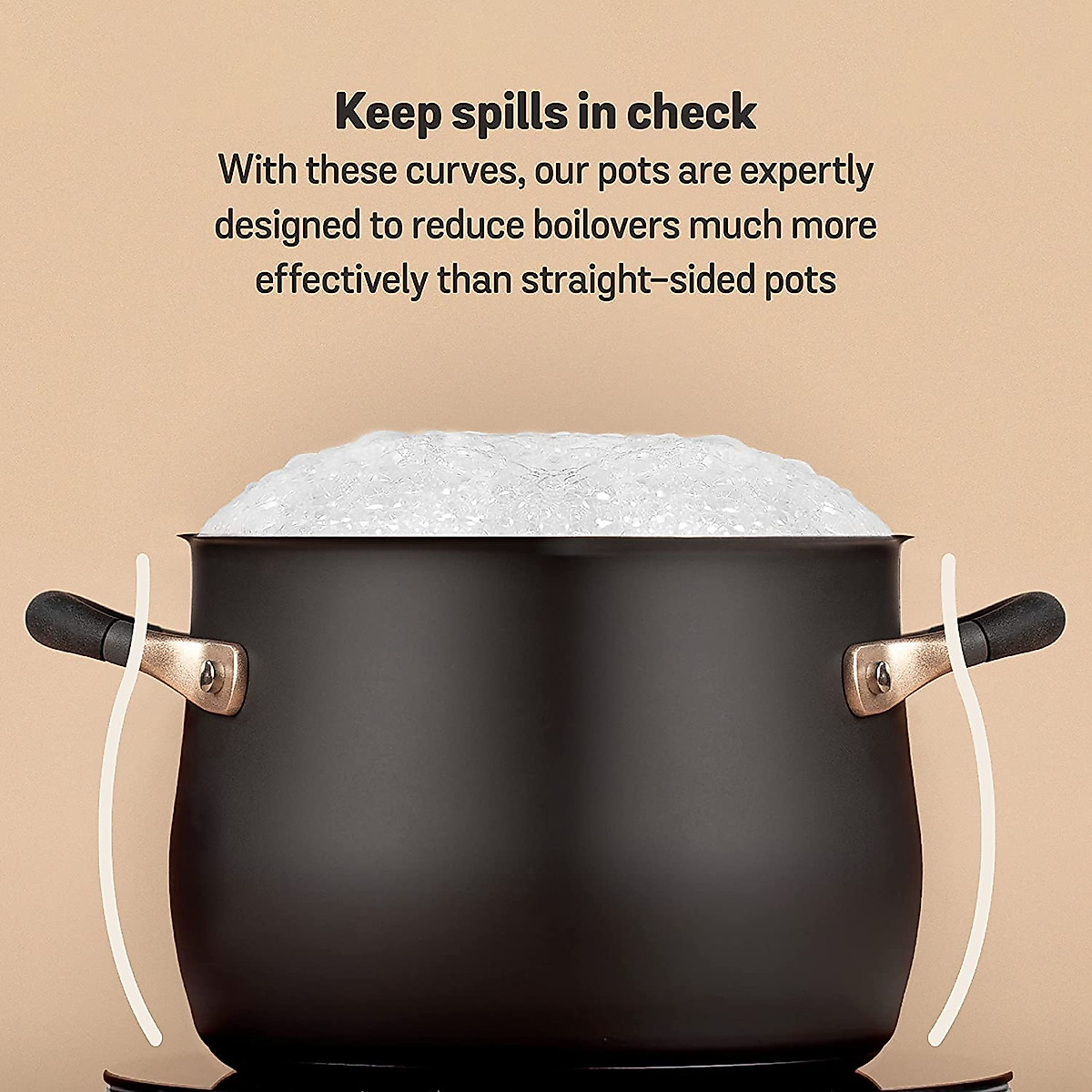 Meyer Accent Series Stainless Steel Stockpot, 8 Quart, Matte Black