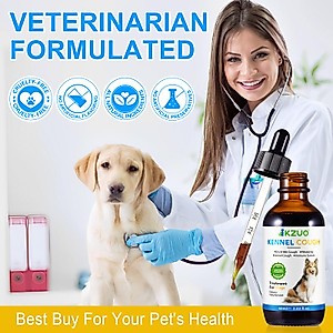 Dog Cough Treatment - Kennel Cough Drops for Dogs, 100% Natural Cough Supplement for Dogs, Allergy Relief Supplement for Dogs, Herbal Drops for All Breeds & Sizes