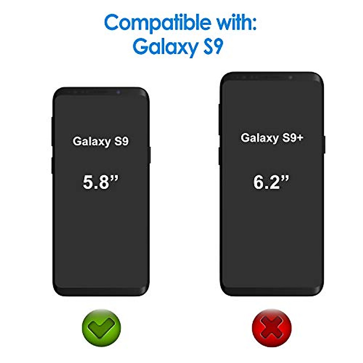 JETech Screen Protector for Samsung Galaxy S9 (NOT for S9+), TPU Ultra HD Film, Case Friendly, 2-Pack