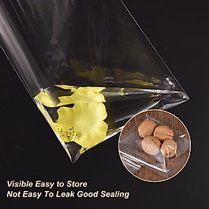 uxcell 100Pcs Clear Cello Bags, 2" x 8" Plastic Self Sealing OPP Cello Treat Bags Cello Poly Bags for Packing Cookies Candy Jewelry Gifts, Clear