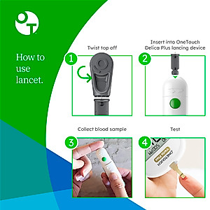 OneTouch Delica Plus Lancets and OneTouch Verio Test Strips Bundle | Includes 30 Test Strips & 30 Lancets | Fine 30-Gauge Lancets for Diabetes Testing | Diabetic Supplies for Blood Sugar Monitor