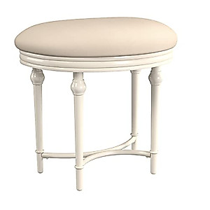 Hillsdale Furniutre Cape May Vanity Stool, Matte White