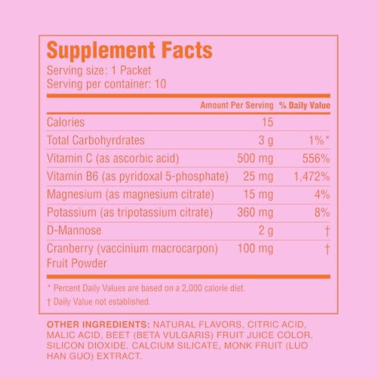 Cheeky Bonsai Bye Bye UTI: Fast Acting UTI Relief Drink Mix with D-Mannose and Cranberry Extract, Urinary Tract Support Health, Hibiscus Lemonade Flavor (10 Packets) - Vegan, Non-GMO, Quick Relief