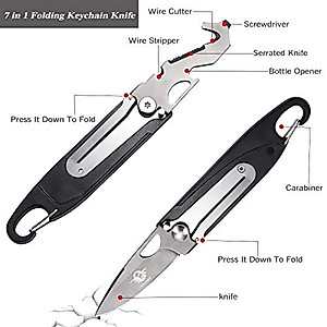 Multitool Tool Pocket Tool Gift for Men with 7 in 1 Folding Keychain Tool,18 in 1 Pocket Tool,46 in 1 Credit Card Tool Wallet Tool,-Gift Boxed Stocking Stuffers for Men, Husband, Father's Day Gift…