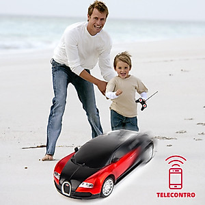 TKNCCC 1/24 Scale Remote Control Compatible for Bugatti Veyron RC Model Car Sports Car, Toys for Kids Boys & Girls and Adults Red
