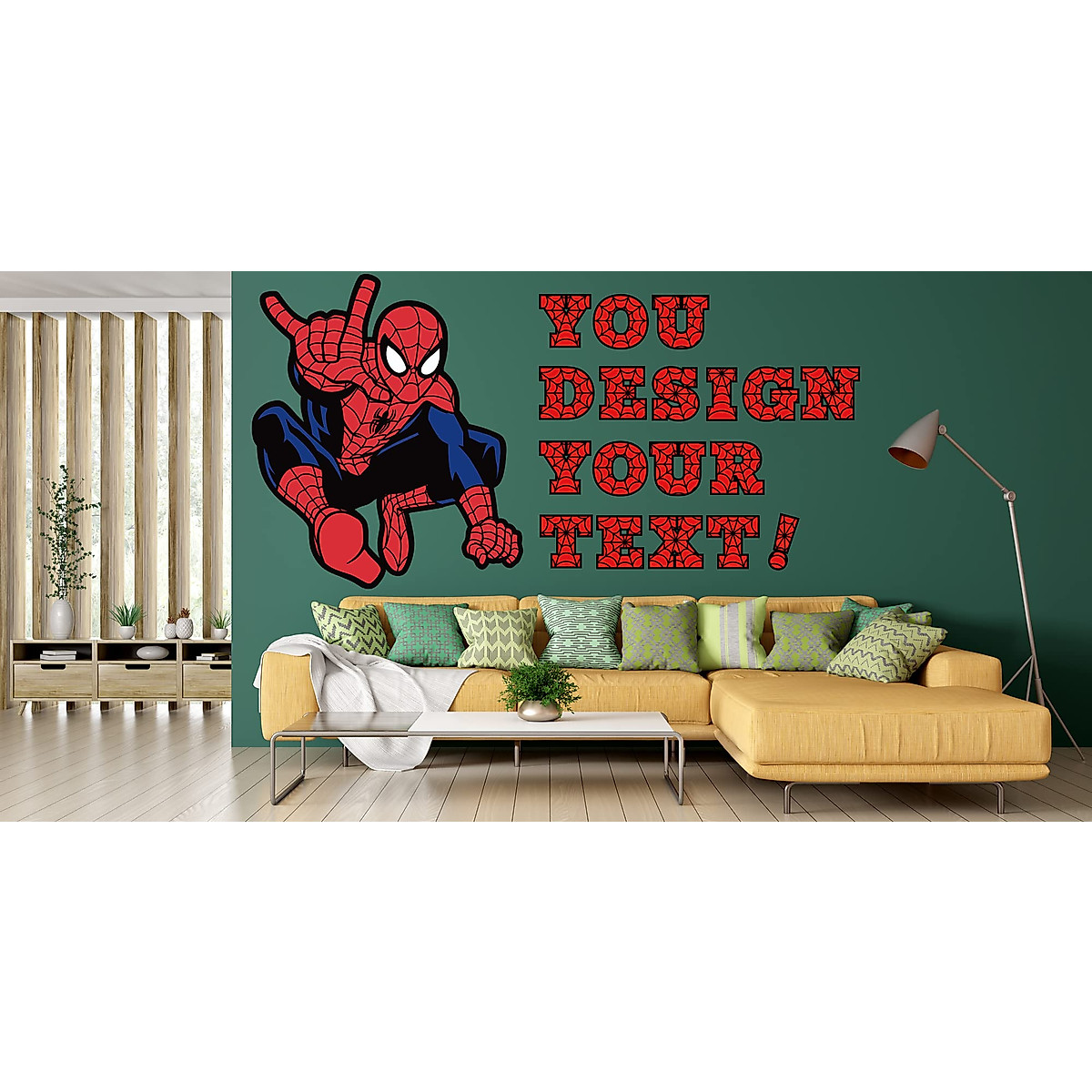 【3 Sizes】【You Design Your Text】17.7"W x 20.5"H Wall Decal with 26 Letters Wall Decor Wall Stickers Room Decorations for Bedroom Nursery Playroom Gifts - S Size, 45cm x 52cm