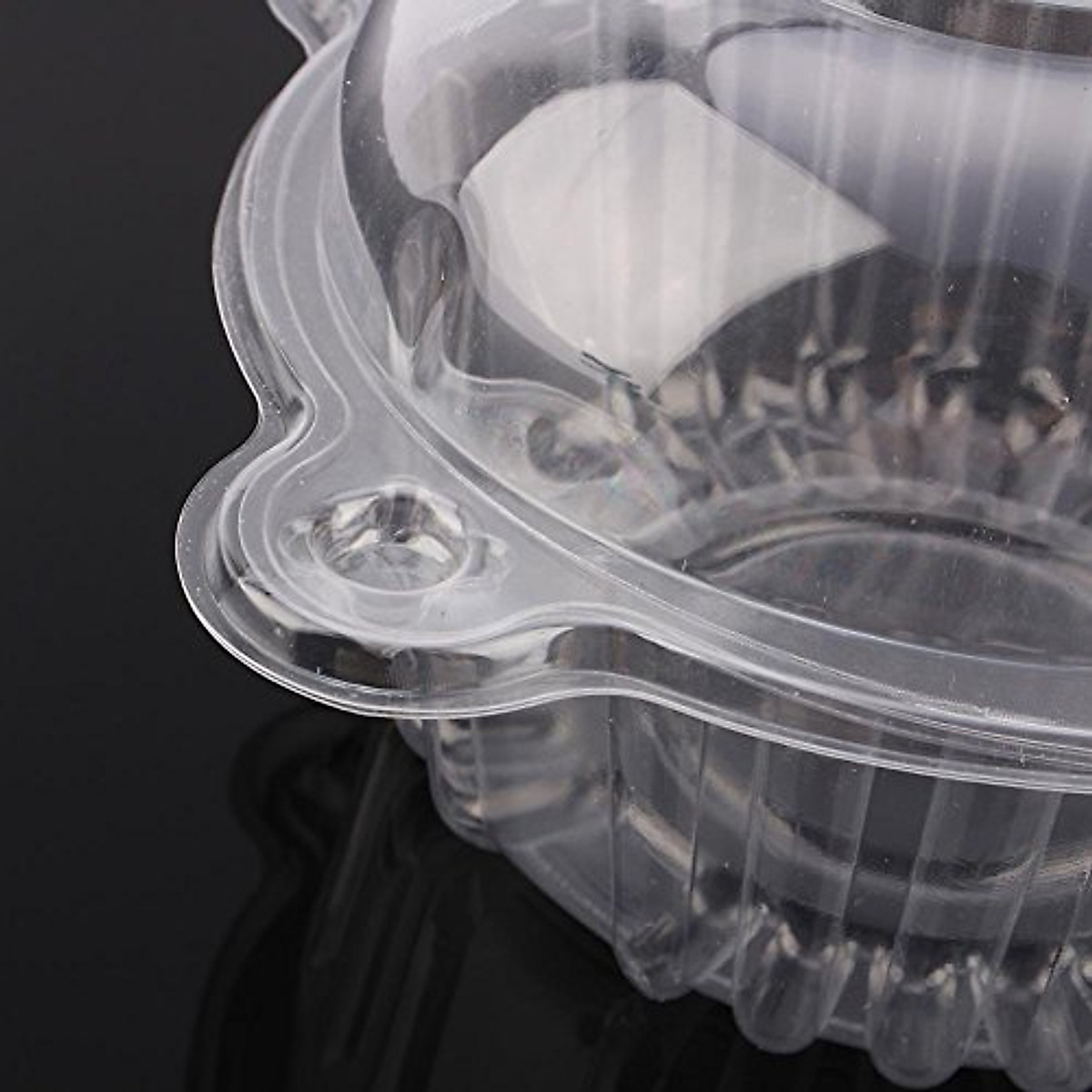 Individual Cupcake Container, 400Pcs Single Cupcake Muffin Dome Holders Plastic Cupcake Box Dome Pod, 17.7 x 9.4 x 4.3 inch
