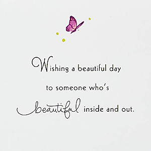 Hallmark Paper Wonder Displayable Pop Up Birthday Card for Her (Beautiful Butterflies and Flowers)