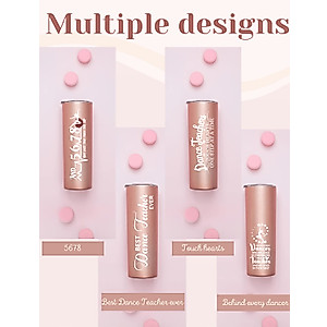 Onebttl Dance Teacher Gifts, Insulated Stainless Steel Wine Tumbler with Lid and Straw, 20 oz, Teacher Appreciation, Birthday, Christmas Gift, 5678, Rose Gold