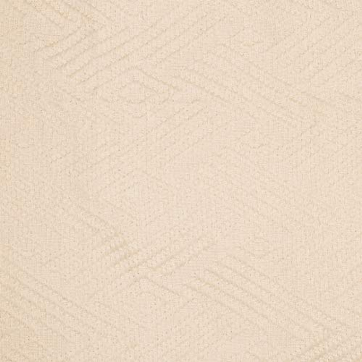 Whisper Organics 100% Organic Cotton Light Blanket - Throw Blanket with Diamond Jacquard Pattern - Breathable Blanket Throw - GOTS Certified Summer Blankets (Natural, 60x80)