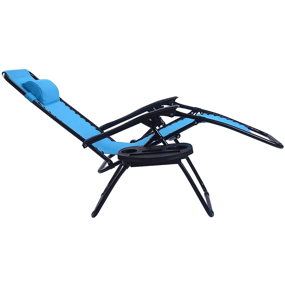 Topment Folding Patio Lawn Beach Recliner Outdoor Zero Gravity Lounge Chair, 1 PC, Blue