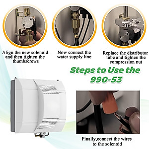 Techecook 990-53 990-46 Humidifier Solenoid Valve Assembly Compatible with GeneralAire Humidifiers 990-53 990-46 1137 1042 1042LH 1042L 7014 Solenoid Valve - 24V Humidifier Water Valve