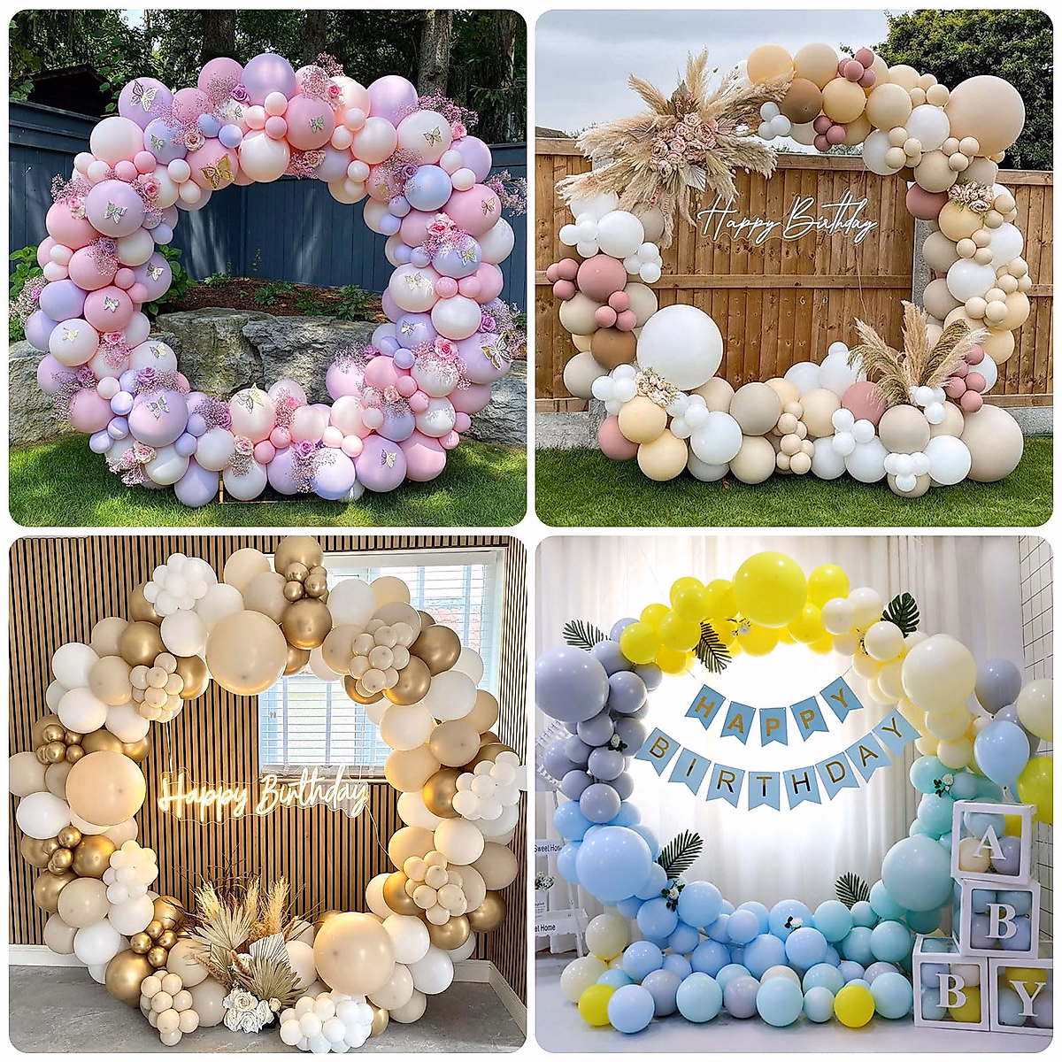 Chamvis Round Backdrop Stand, 6.9ft (2.1m) Gold Circle Round Arch Stand Garden Arbors Plant Support Stand: for Wedding Birthday Garden Arbors Photo Background