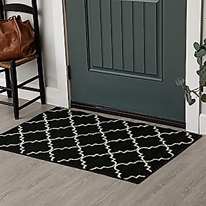 Mohawk Home Soho Fancy Trellis Geometric Lattice Printed Area Rug, 2 ft 6 in x 3 ft 10 in, Navy