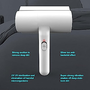 Vacuum Cleaner - Bed Vacuum Cleaner, Strong Power Suction Handheld Vacuums for Dust & Pet Hair, Pillows, Sheets, Sofa, Plush Toys & Fabric Surfaces