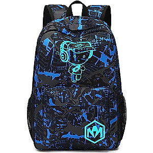 Preschool Backpack Kids Kindergarten School Book Bags for Elementary Primary Schooler (Blue Cool Boy)