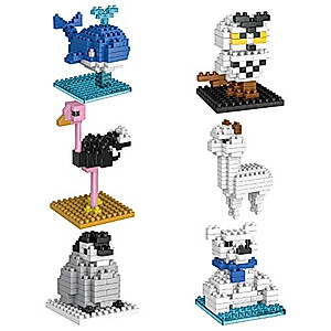 FUN LITTLE TOYS Mini Animals Building Blocks Sets for Goodie Bags, Prizes, Birthday Gifts, Party Favors for Kids 12 Boxes