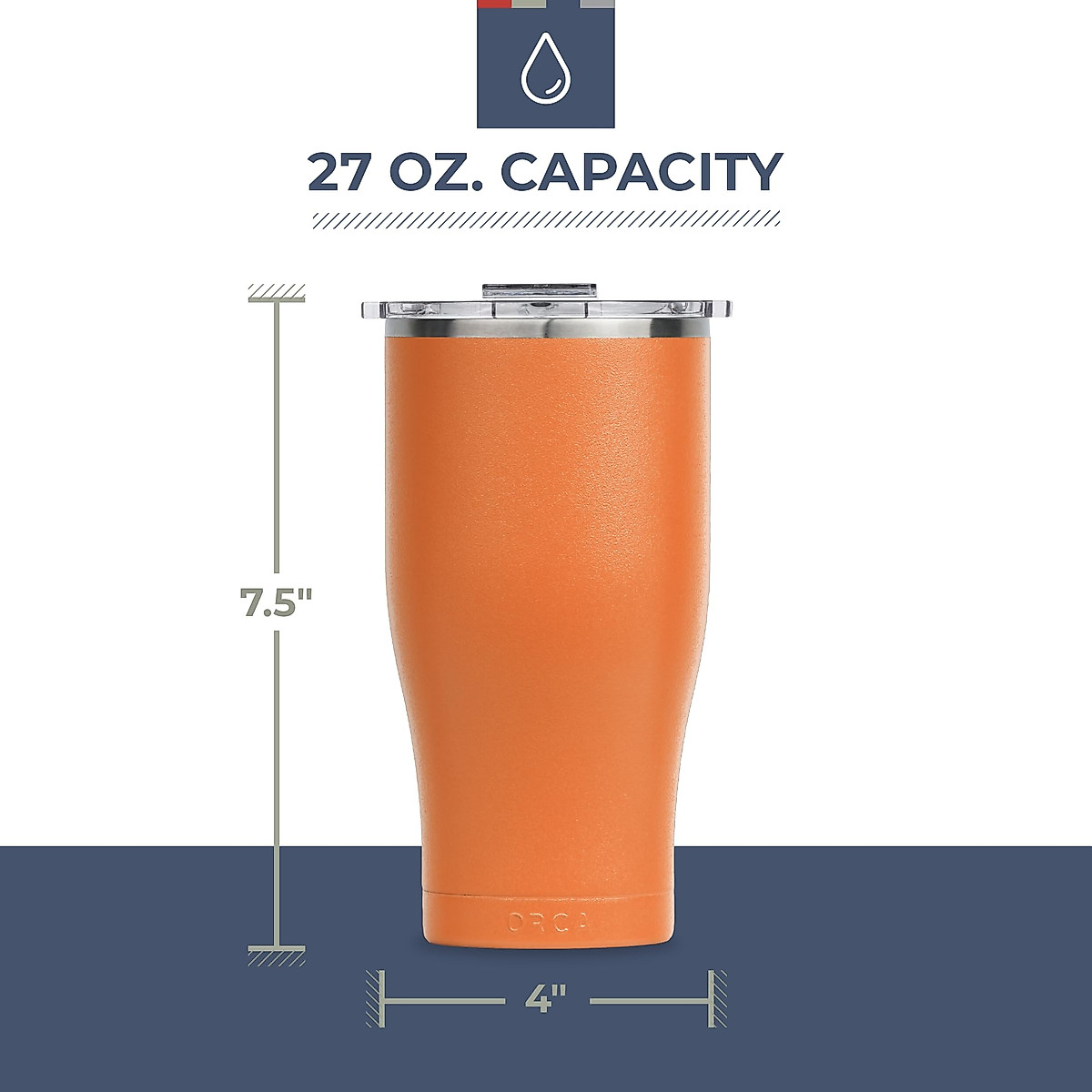 ORCA Chaser 27oz | Insulated, Stainless Steel Bottle with a Spill Proof Whale Tale Lid, Dishwasher Safe Tumbler for Hot & Cold Drinks — Donuts