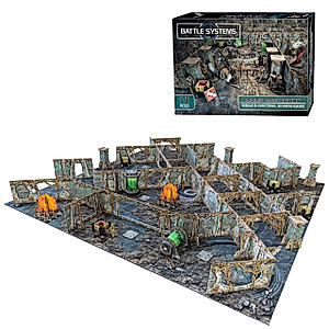 Battle Systems - Modular Tabletop 3D Gaming Sci-Fi Terrain - Perfect for 28mm-35mm Miniatures and Figures - No Painting Required - Science Fiction Aliens 40K Wargame - (Alien Catacombs)