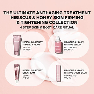 Hibiscus and Honey Eye Firming Cream with Hyaluronic Acid Skin Nourishing Complex | Hibiscus and Honey Firming Cream For Eye Puffiness, Dark Circles and Other Rejuvenating Skincare | Puffy Eyes Skincare for Sensitive and All Skin Type | Skin Reviving Eye