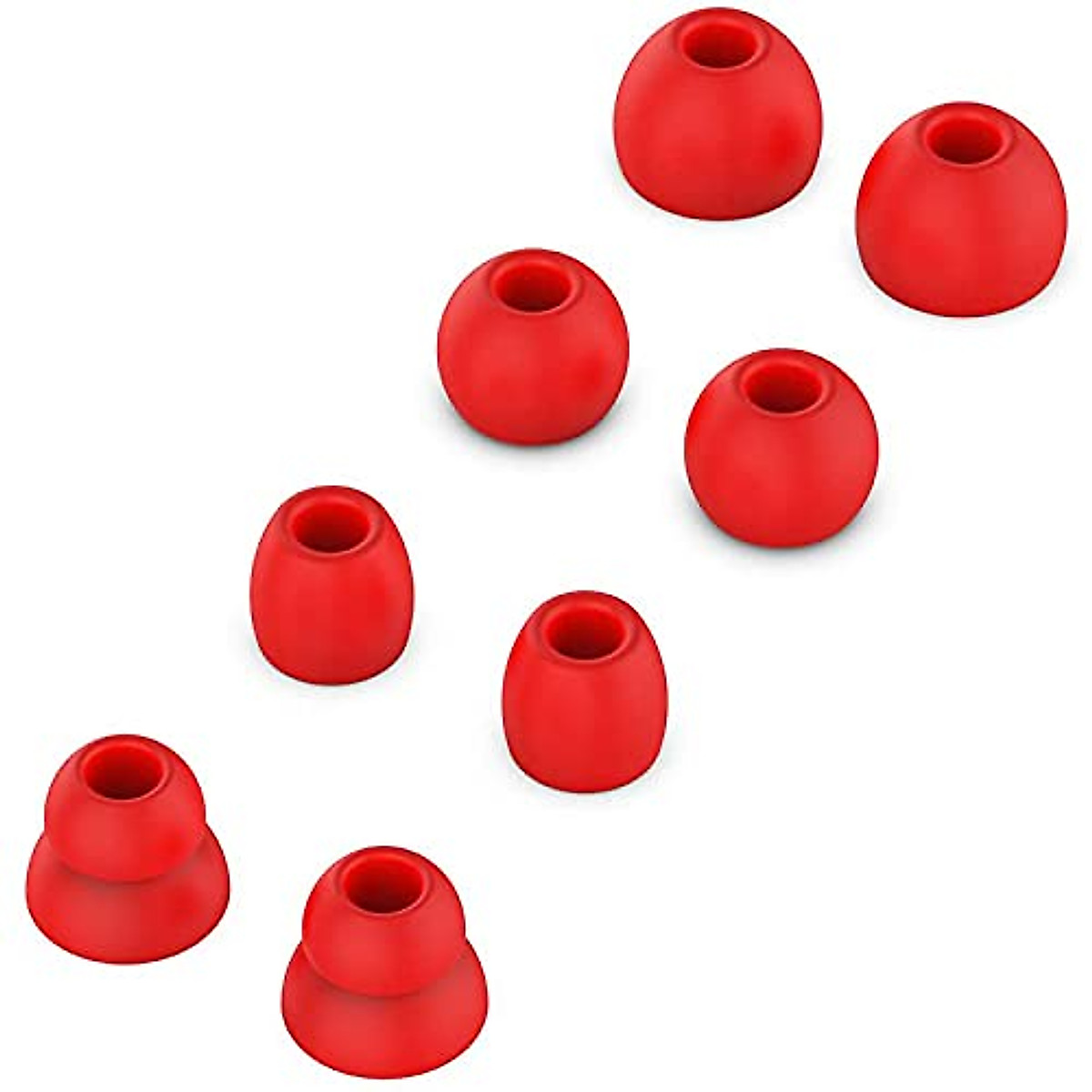 Replacement Silicone Ear Tips Earbuds Buds Set Compatible with Beats by dr dre Powerbeats Pro Wireless Earphones (Red)