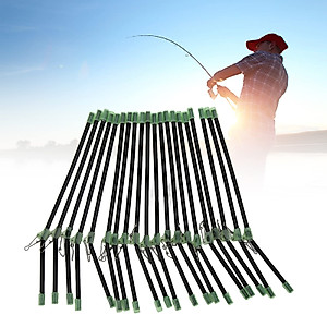 Milltrip Trolling Tube Fishing Lures, 20Pcs Plastic Sea Fishing Anti Tangle Feeder Boom with Snaps Tube Balance Connector for Cod Fishing Teaser Saltwater Game Fish