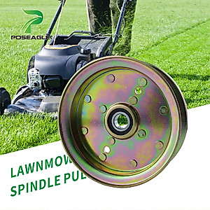 POSEAGLE 539132728 Idler Pulley Replaces Husqvarna 539132728 Husqvarna Idler Pulley, 589766102 Pulley, 589766101, 539112196 for Husqvarna MZ52 MZ54 MZ61 MZ6128 RZ4623 RZ46I YTH22v42LS Z246 Decks