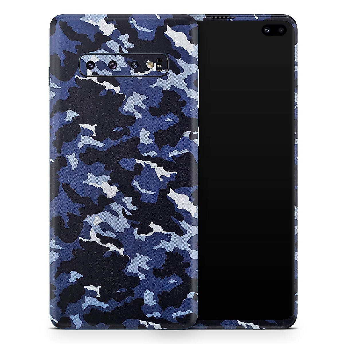 DesignSkinz Blue Vector Camo Protective Vinyl Decal Wrap Skin Cover Compatible with The Samsung Galaxy S20 (Screen Trim & Back Glass Skin)