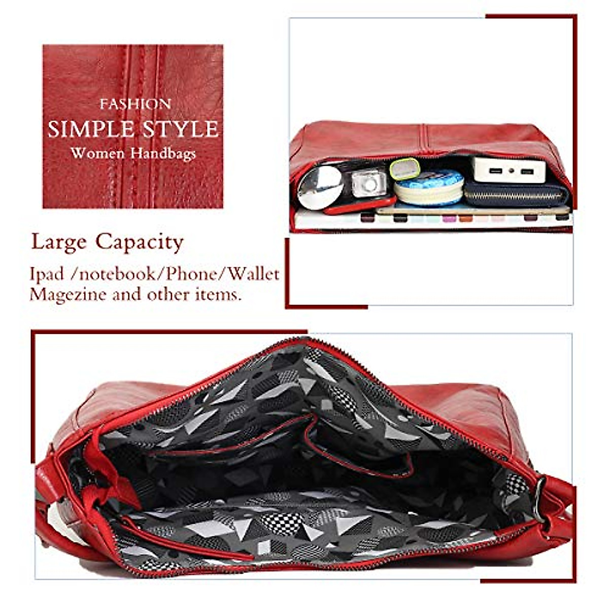 Purse Crossbody Large Crossbody Hobo Purse Designer Small Tote for Women Purse Faux Leather Ladies Shoulder Leather Handbags