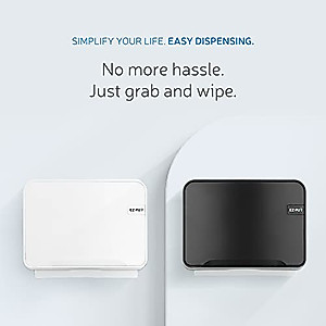 EZbrnd Wall Mount MULTIFOLD Hand Towel Dispenser for Kitchen/Bathroom/Office/RV/Airbnb, Black, 3200B-EZ