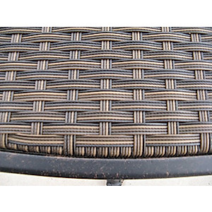 Patio Land Santa Clara Outdoor Set of 6 Swivel Rocker Dining Chairs Dark Bronze Cast Aluminum