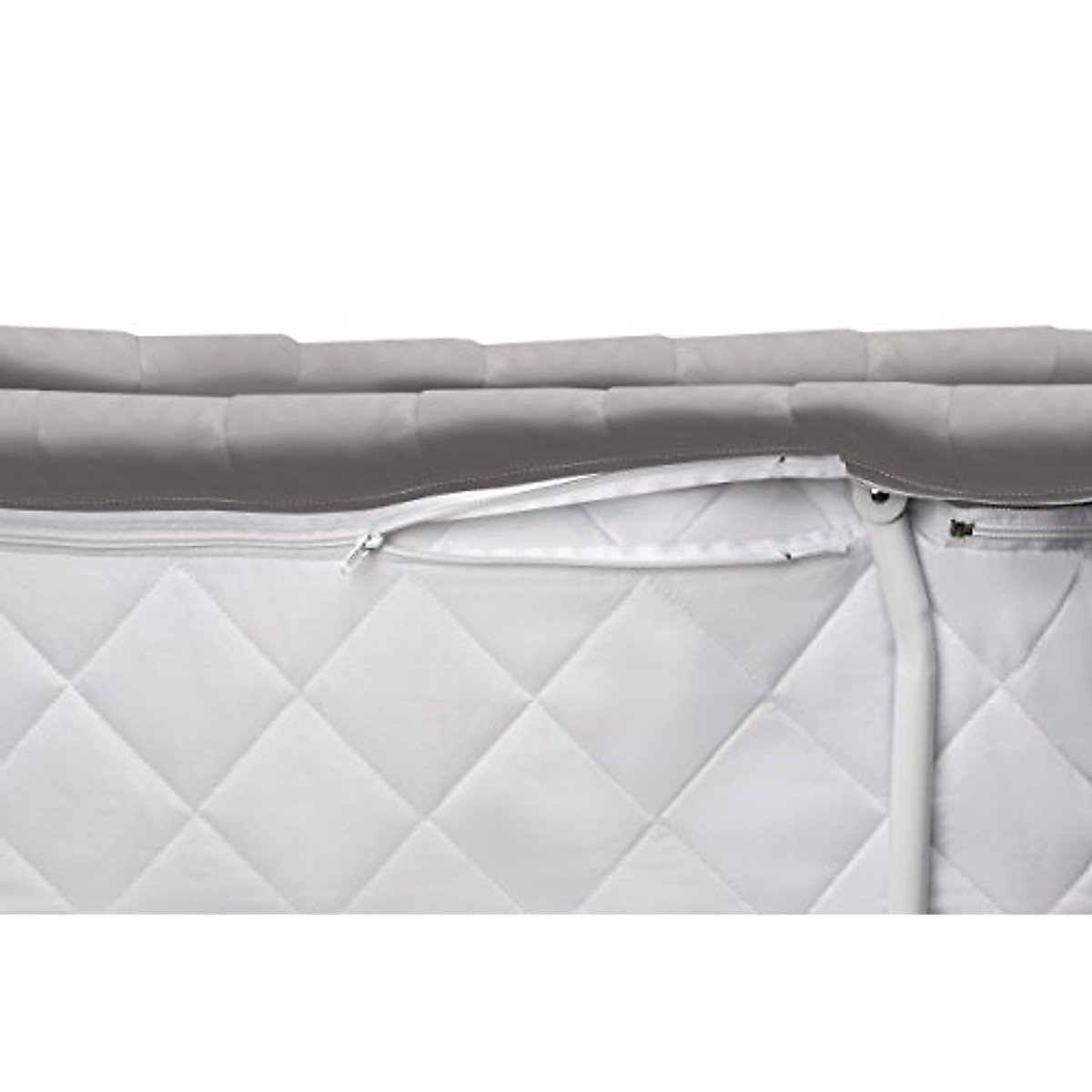 Wishes Oval Rocking Baby Bassinet with Bedding, Storage, and Pad