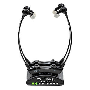 TV Ears Analog Only Dual Original Wireless Headset System: TV Hearing Aid Devices, Hearing Assistance, TV Listening Headphones for Seniors and Hard of Hearing, Voice Clarifying, Dr Recommended-70443