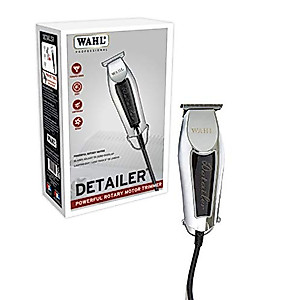 Wahl Professional Detailer Trimmer with a Powerful Rotary Motor and T-Blade perfect Lining and Artwork for Professional Barbers and Stylists - Model 8290, Silver, 1 Count (Pack of 1)
