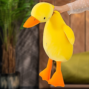kewo Duck Plush Pillow Stuffed Animal Toy, Cute Giant Goose Plush Duck Stuffed Animal,Super Soft Hugging Pillow for Kids Bedding (Yellow,25.5 in)…