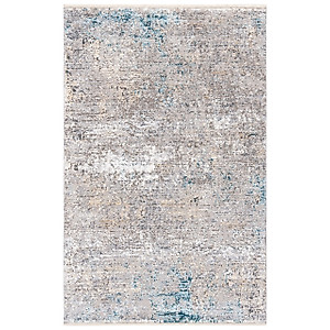 SAFAVIEH Dream Collection 2'6" x 4' Grey/Multi DRM415G Vintage Oriental Distressed Premium Viscose Accent Rug