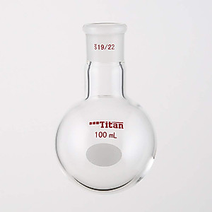 ADAMAS-BETA 100ml Single Neck Round Bottom Boiling Flasks Borosilicate Glass with 19/22 Standard Taper Outer Joint