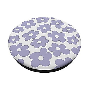 Aesthetic Lilac Light Purple Flowers Retro Daisy PopSockets Standard PopGrip