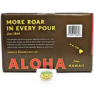 Lion Coffee Single Serve Coffee Pods ORIGINAL Roast (Pack of 54) with Exclusive Lion Coffee Factory Direct Brand Registered Sticker, AN ISLAND FAVORITE