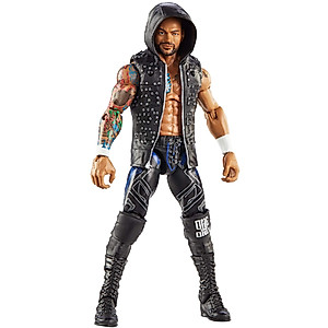 WWE Ricochet Elite Series #80 Deluxe Action Figure with Realistic Facial Detailing, Iconic Ring Gear & Accessories