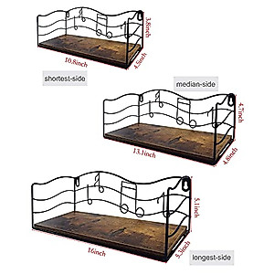 CRUGLA Floating Shelves Wall Mounted Set of 6 Packs