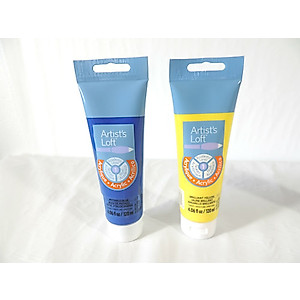 Artist loft Acrylic Paints 6 oz 4 Pack Bundle Yellow, Blue,Red, Aqua